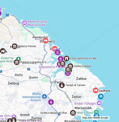 Cosa vedere a Malta - Google My Maps